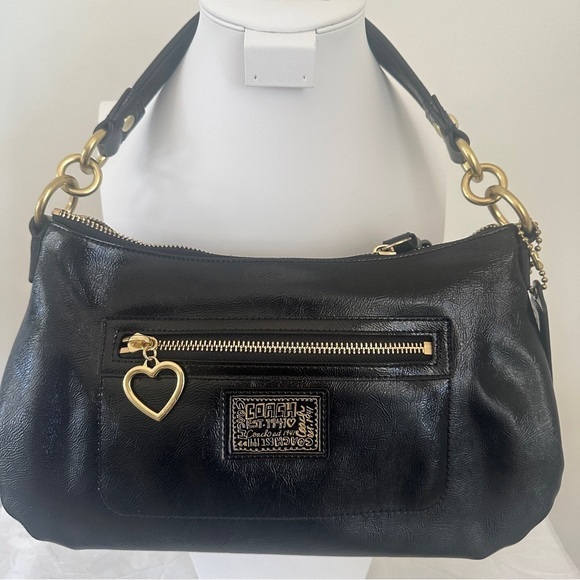 Coach | Bags | Coach Poppy Black With Gold Hardware | Poshmark
